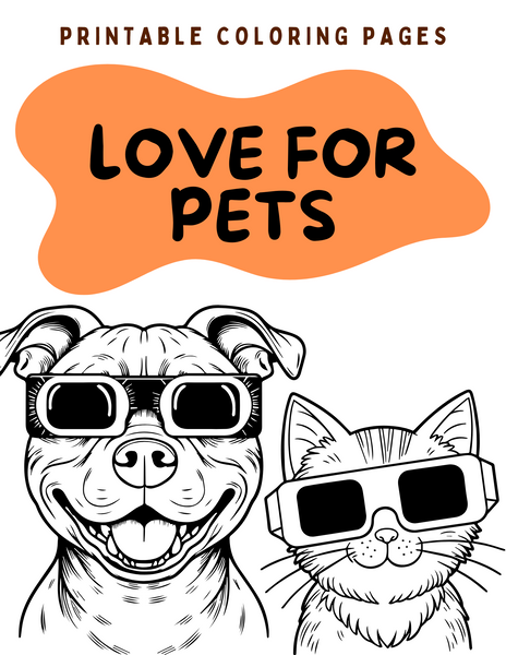 Mastering Pet - Themed Creativity: "Love for Pets" Digital Coloring Bo ...