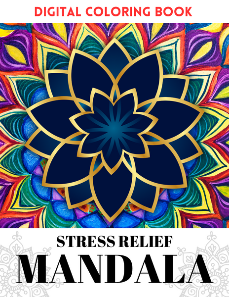 Stress Relief Mandala Coloring Book: Printable Designs for Relaxation ...