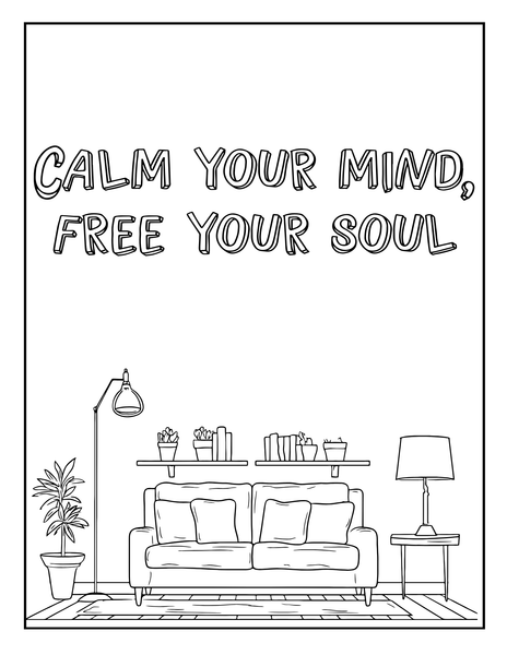 coloring pages cozy home