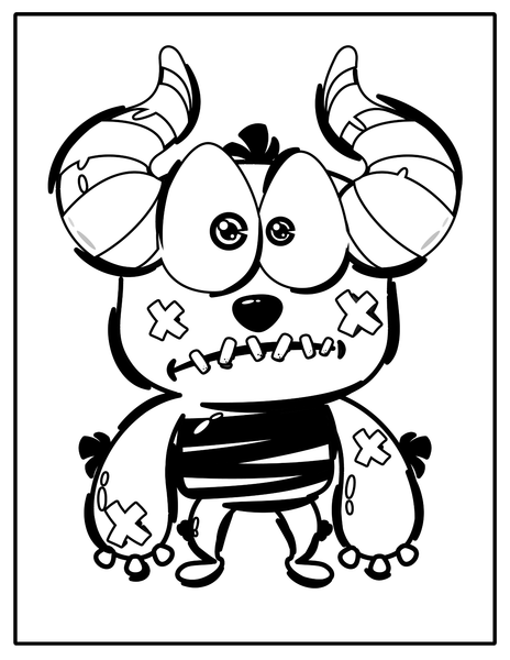 halloween monster coloring book