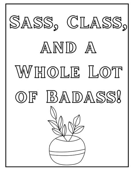 swear word coloring book printable