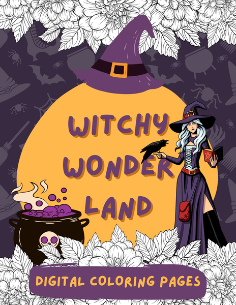 Witchy Wonderland: Halloween-Themed Printable Coloring Book – shop.nil-tech
