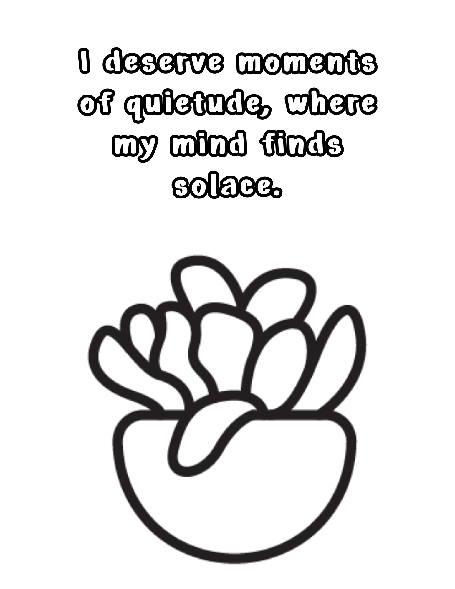 Printable (Digital) Relaxing Affirmation Coloring Pages: Cacti Colorin ...