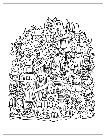 Unleash Your Imagination: Printable Fantasy Designs Coloring Book for ...