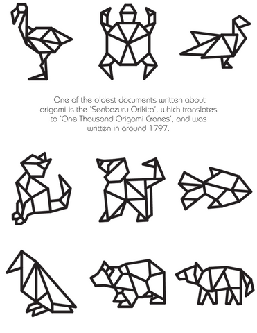 Printable (Digital) Folded Whimsy: Coloring the World of Origami Anima ...