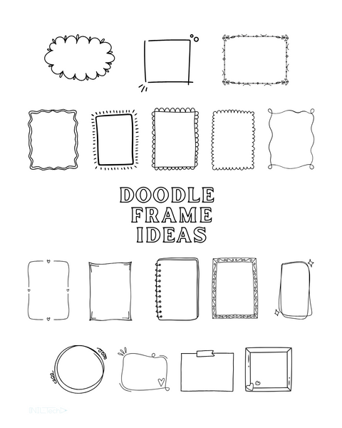 Hand Lettering Elements Pack – Doodle Frames & Emotional Word Art Prac ...