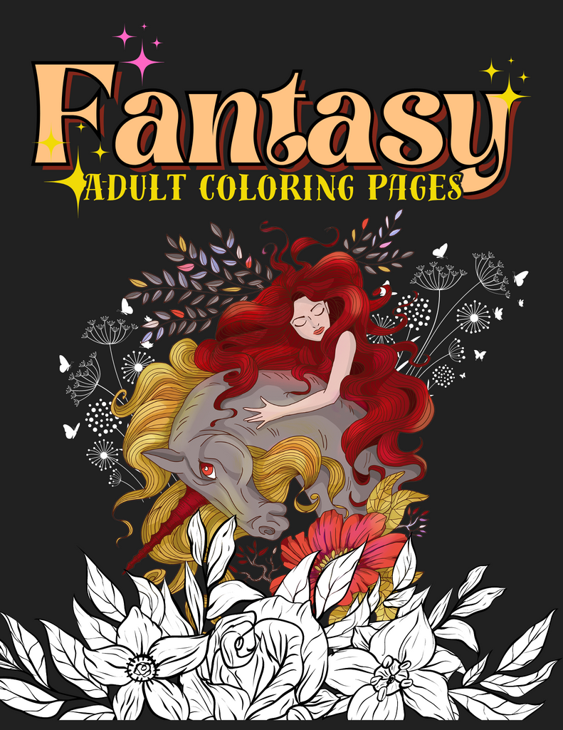 Unleash Your Imagination: Printable Fantasy Designs Coloring Book for ...