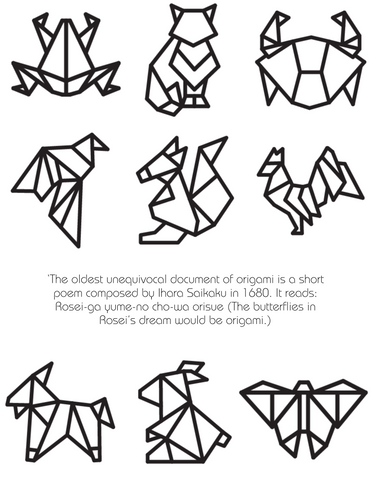 Printable (Digital) Folded Whimsy: Coloring the World of Origami Anima ...
