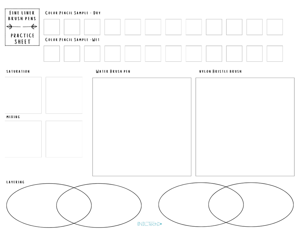 Watercolor Pencils Practice Sheets – shop.nil-tech