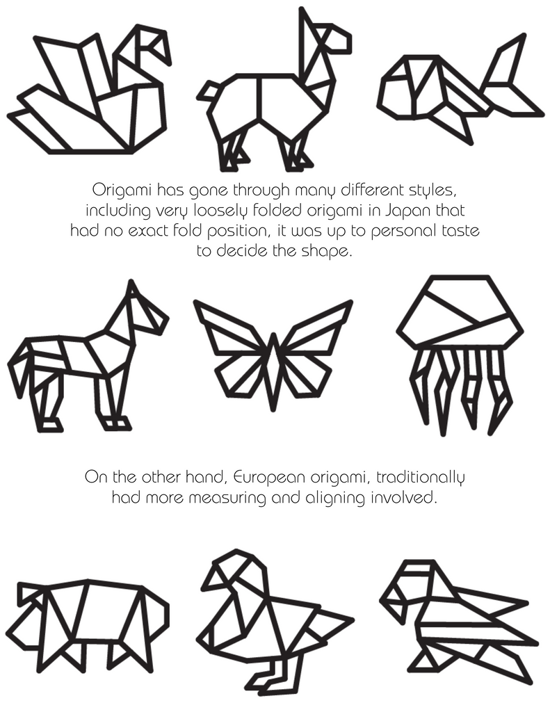 Printable (Digital) Folded Whimsy: Coloring the World of Origami Anima ...