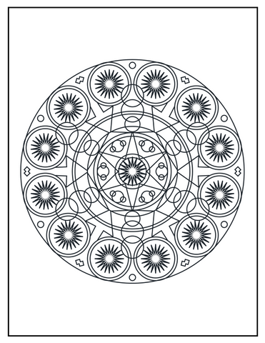 Stress Relief Mandala Coloring Book: Printable Designs for Relaxation ...