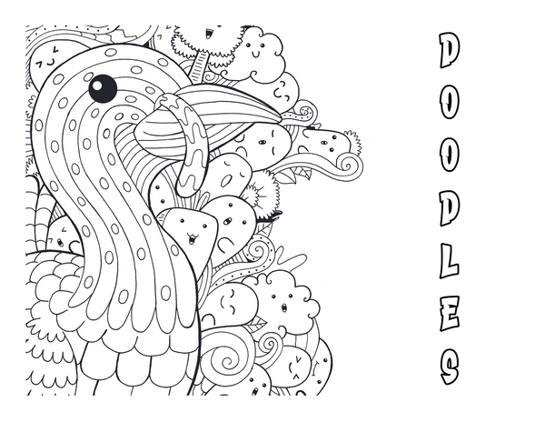 Printable (Digital) Doodles Coloring Pages: Book for All Ages - shop ...