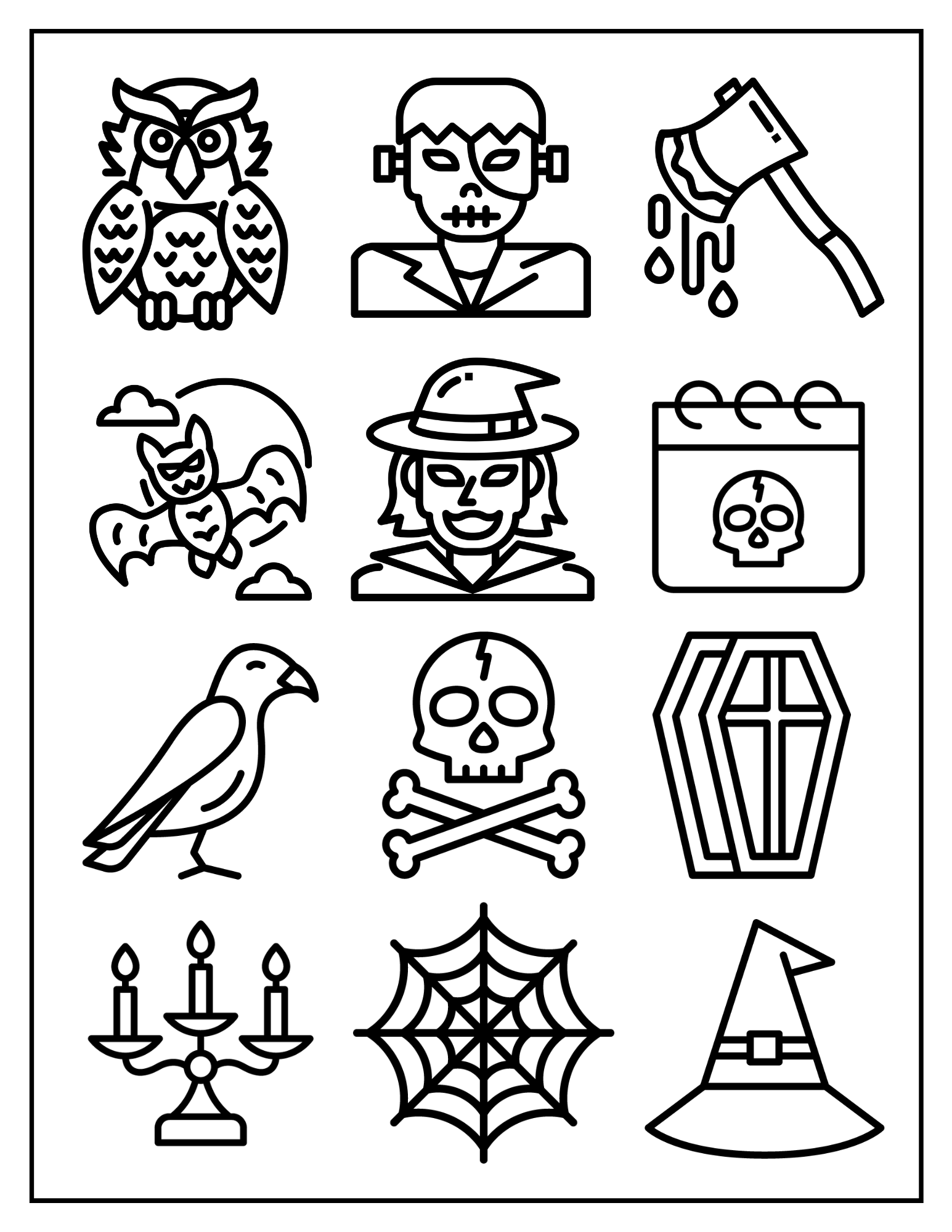 halloween printables coloring pages for kids