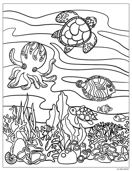 Underwater Ocean Turtle Octopus Fish – shop.nil-tech