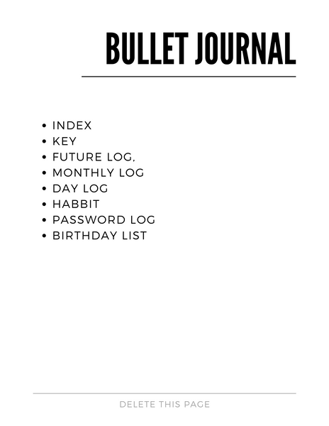 BUJO: Bullet Journal, Free Sample – shop.nil-tech