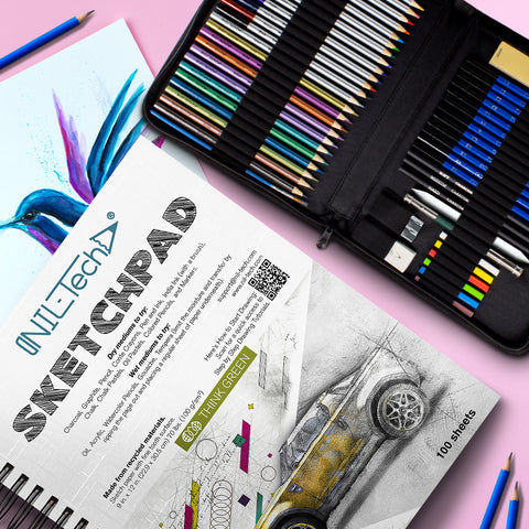 White Paper Sketchbook 9x12 inches - 100 Pages | White Hardcover ...
