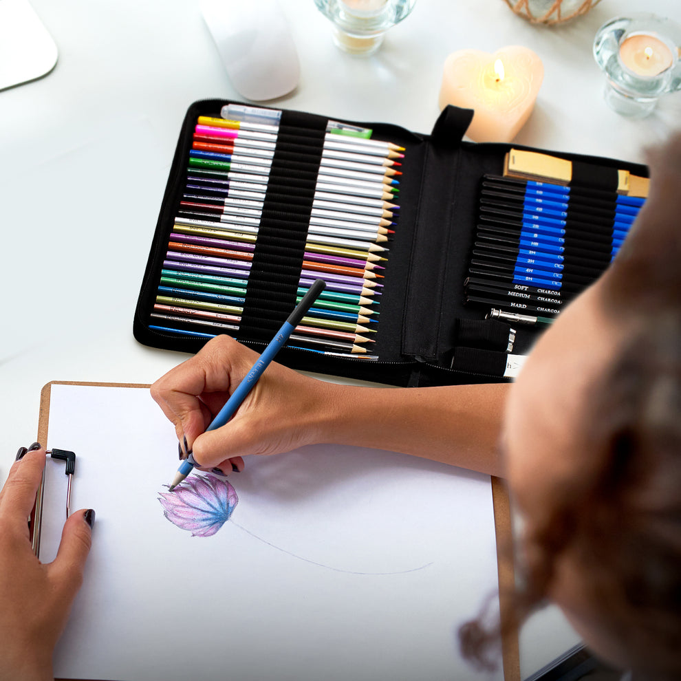 Drawing Pencils Art Set – 55 Watercolor Pencils and Sketching Art Supplies | NIL-Tech – shop.nil ...